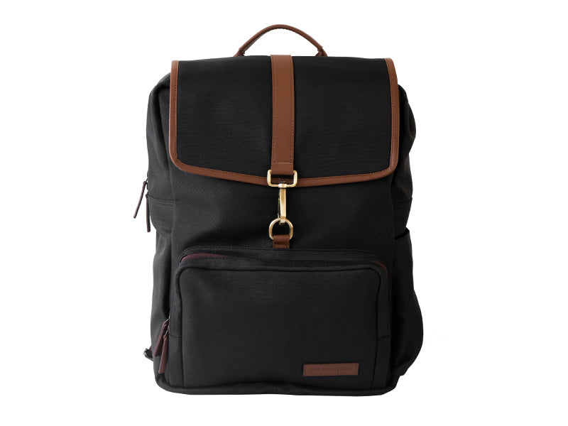Alton Backpack 2.0 - Charcoal & Tan Leather – The Postbox
