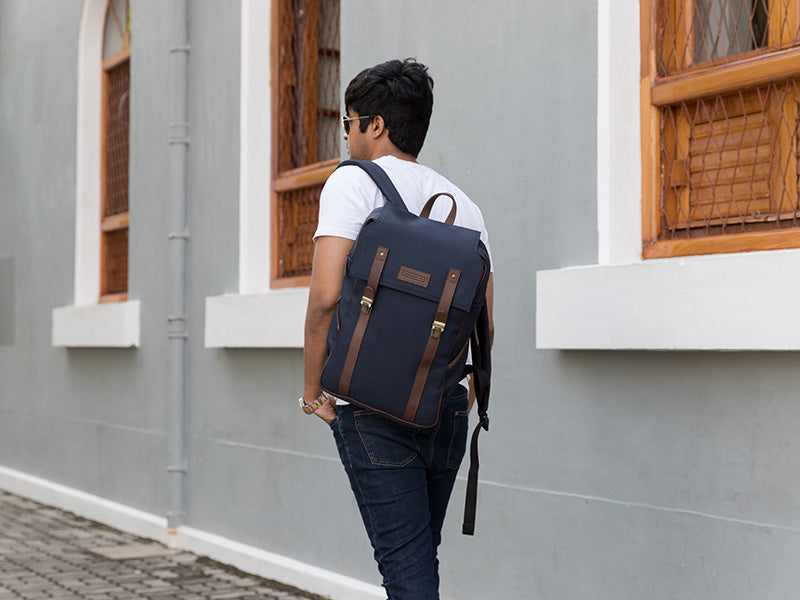 Transit 4.0 Backpack - Oxford Blue Cordura and Genuine Leather - 15L ...